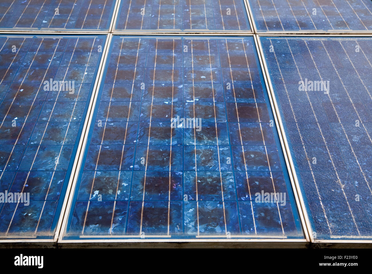 Solar cells in the center of the sun Stock Photo - Alamy
