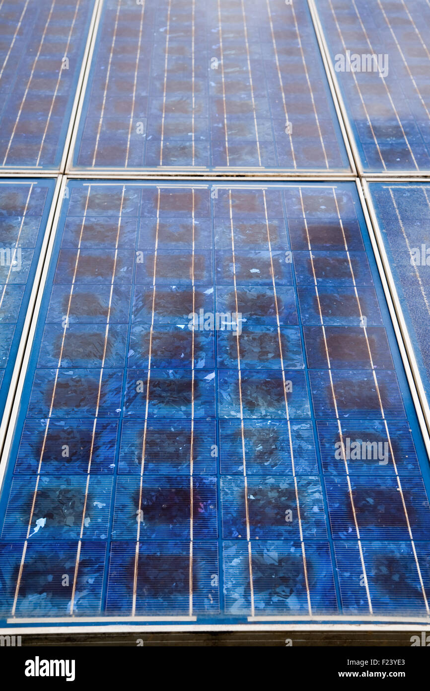 Solar cells in the center of the sun Stock Photo - Alamy