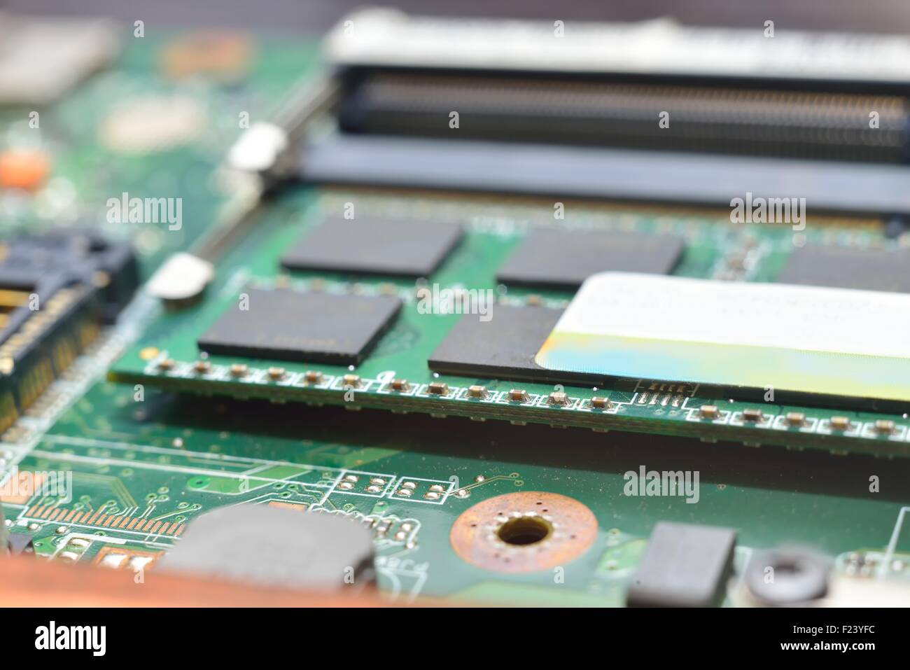random access memory on motherboard (memory controller hub Stock Photo ...