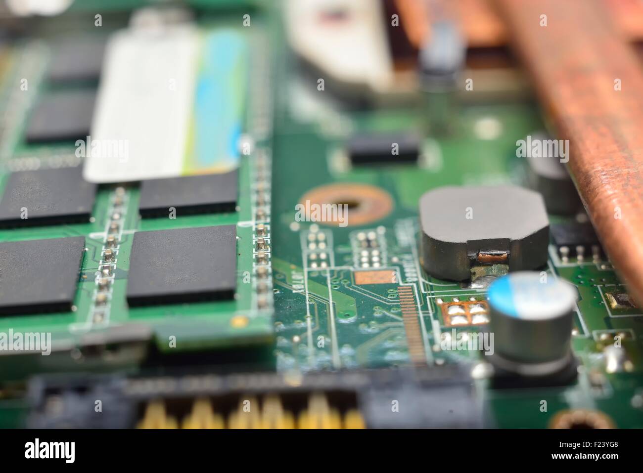 random access memory on motherboard (memory controller hub Stock Photo ...