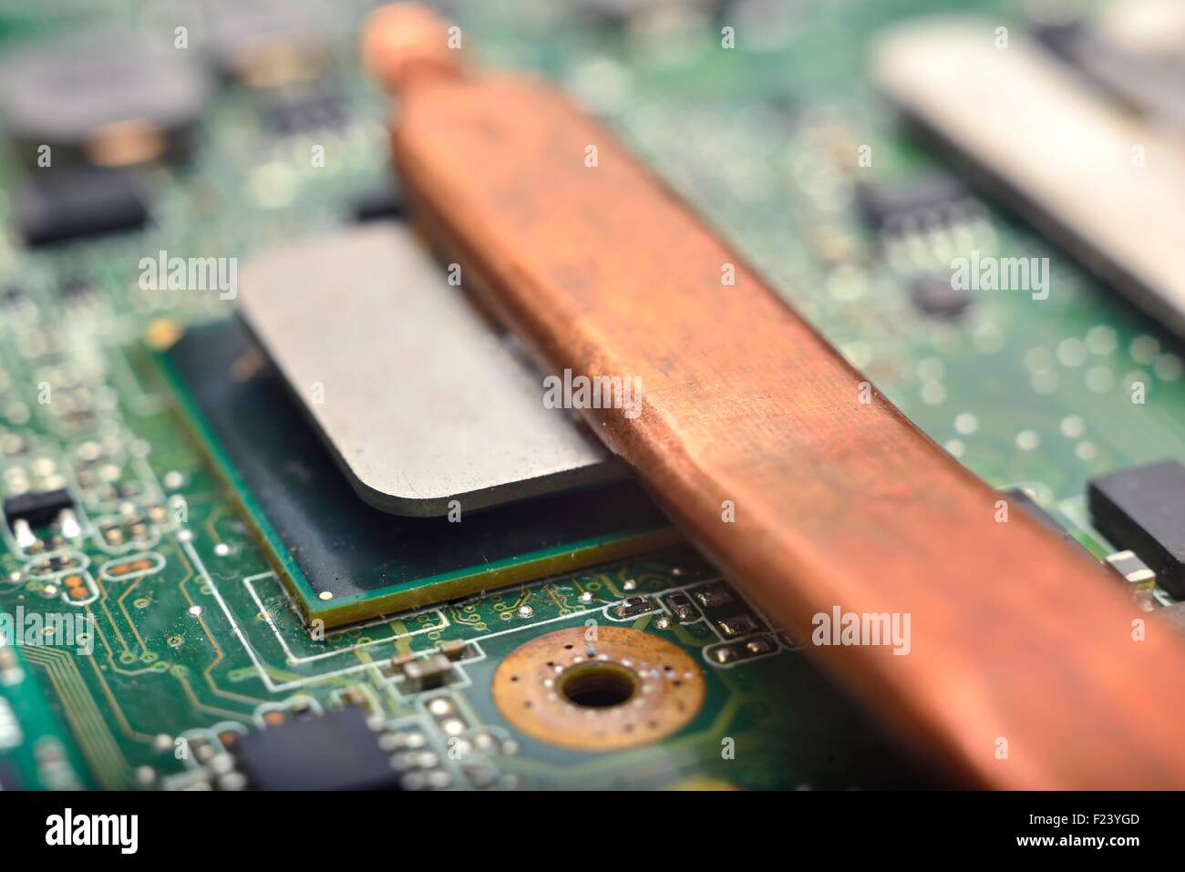 on-board radiator for motherboard (processor cooling Stock Photo - Alamy