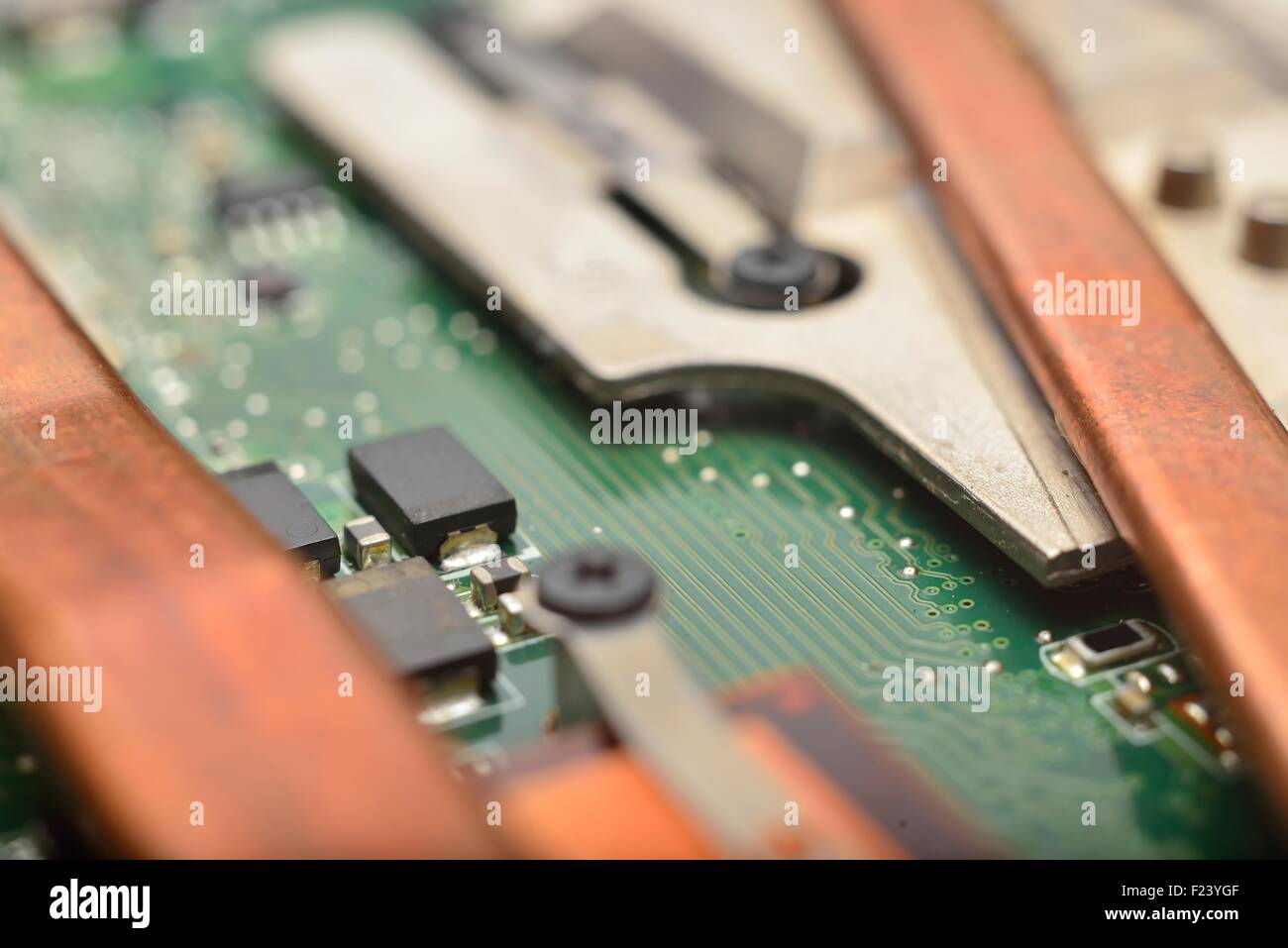 on-board radiator for motherboard (processor cooling Stock Photo - Alamy