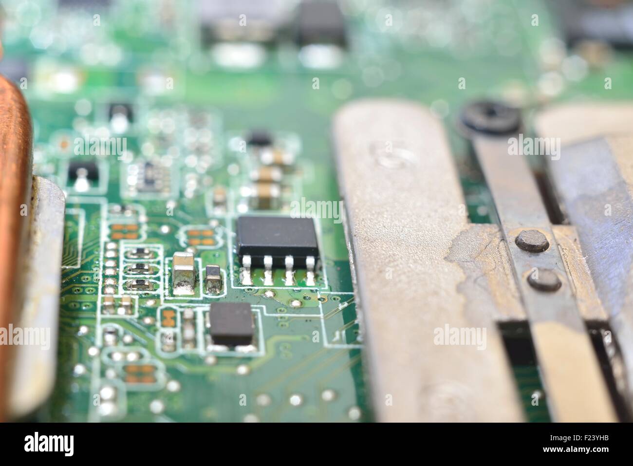 structure of computer equipment (green microcircuit Stock Photo - Alamy