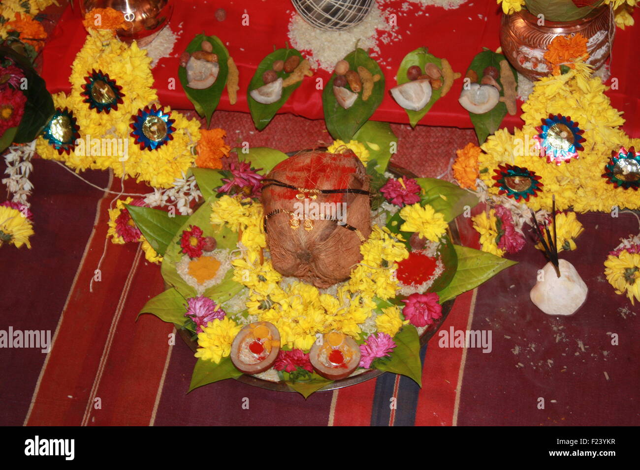 Different objects in a traditional hindu wedding ritual Stock Photo - Alamy