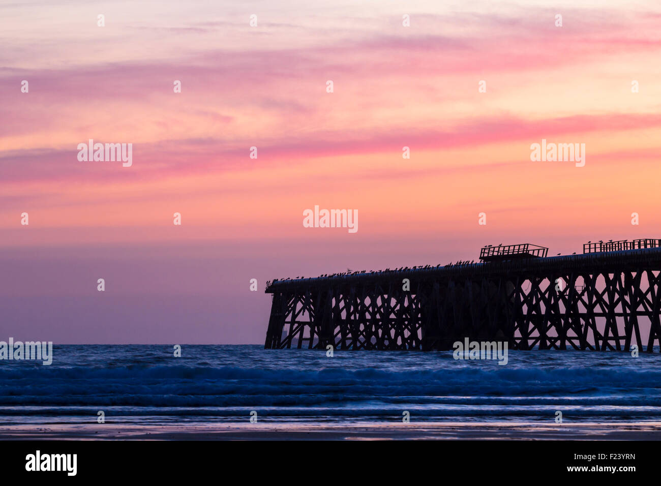 Steetley pier at sunrise. Hartlepool, England. UK Stock Photo - Alamy