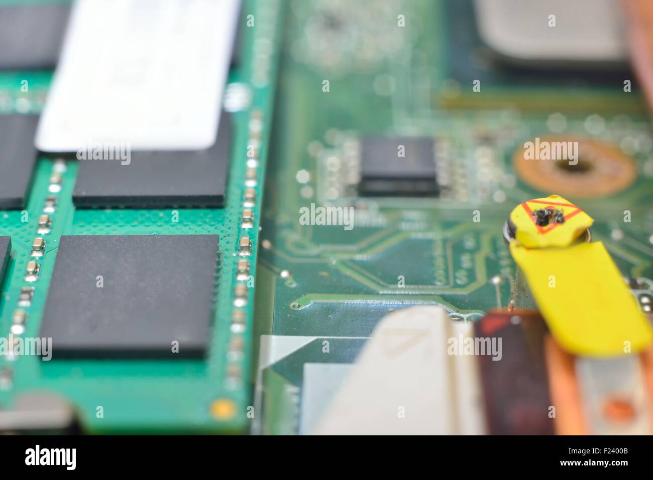 random access memory on motherboard (memory controller hub Stock Photo ...