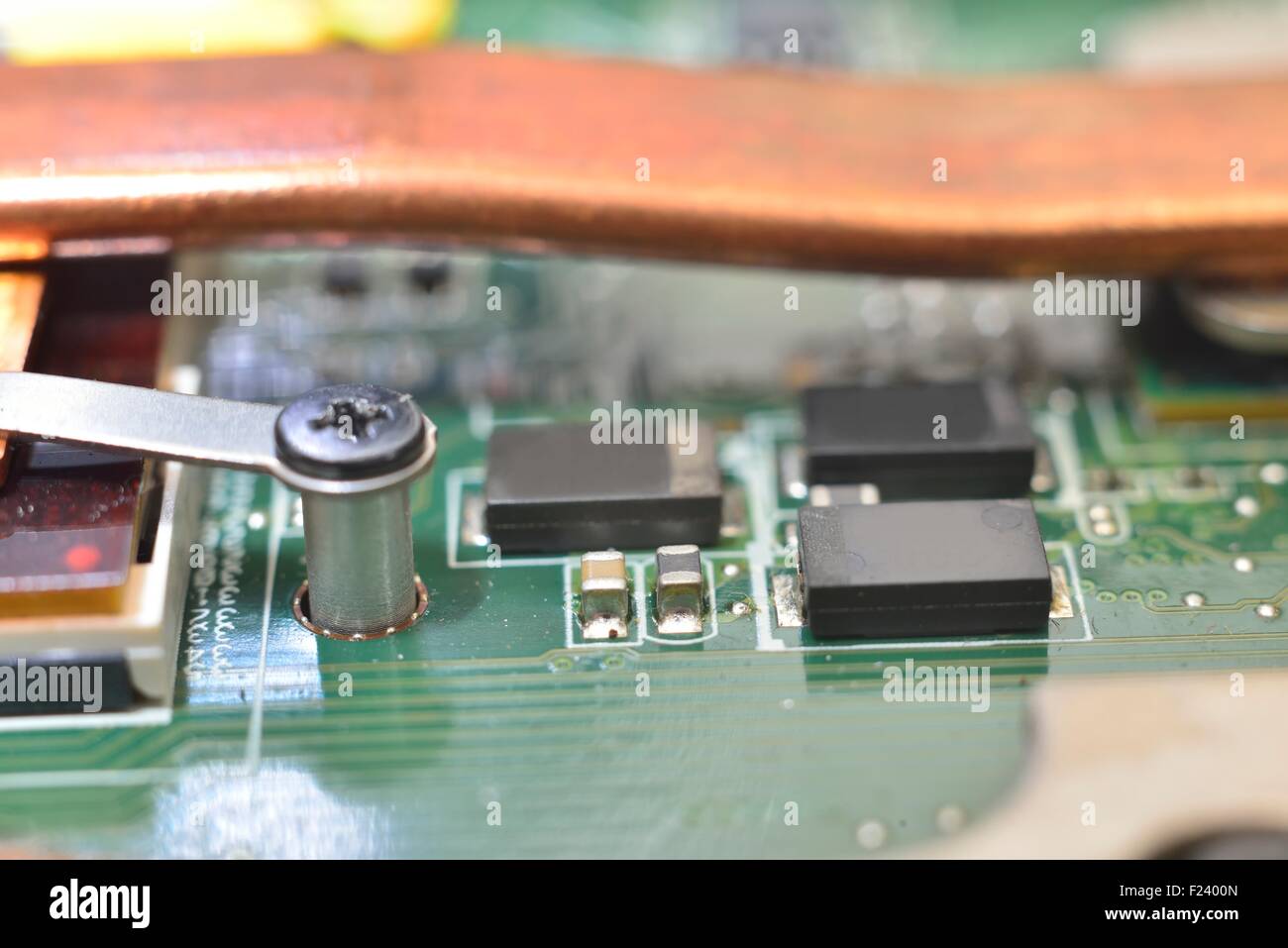 mounting radiator on motherboard (cooling cpu Stock Photo - Alamy