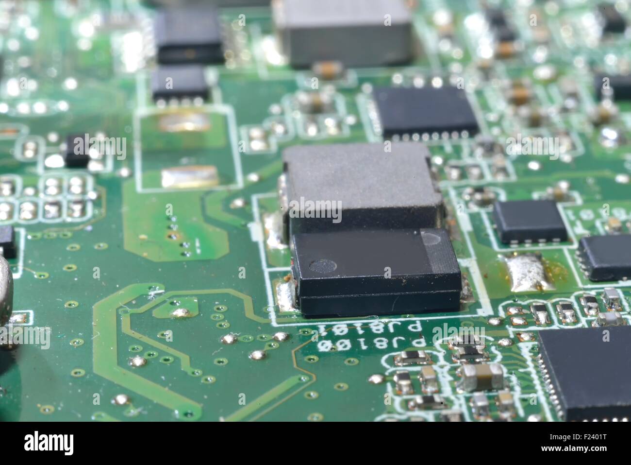 inside computer electronics (Through-hole technology Stock Photo - Alamy