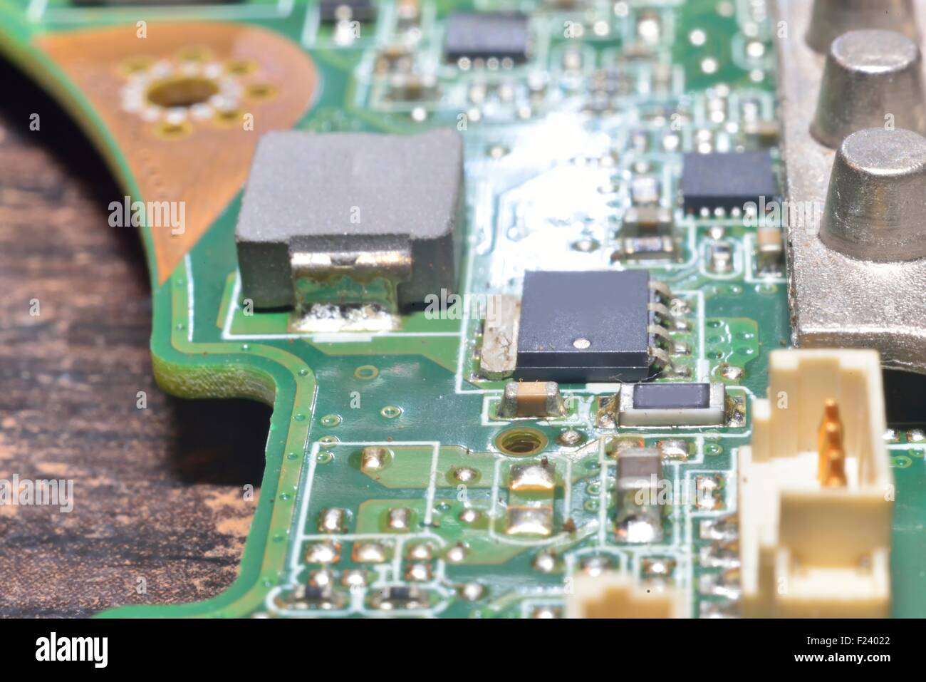 inside computer electronics (Through-hole technology Stock Photo - Alamy