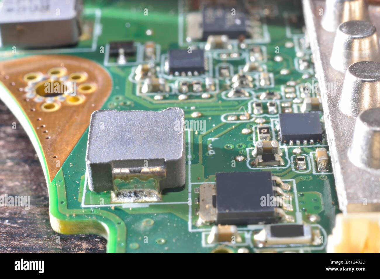 inside computer electronics (Through-hole technology Stock Photo - Alamy