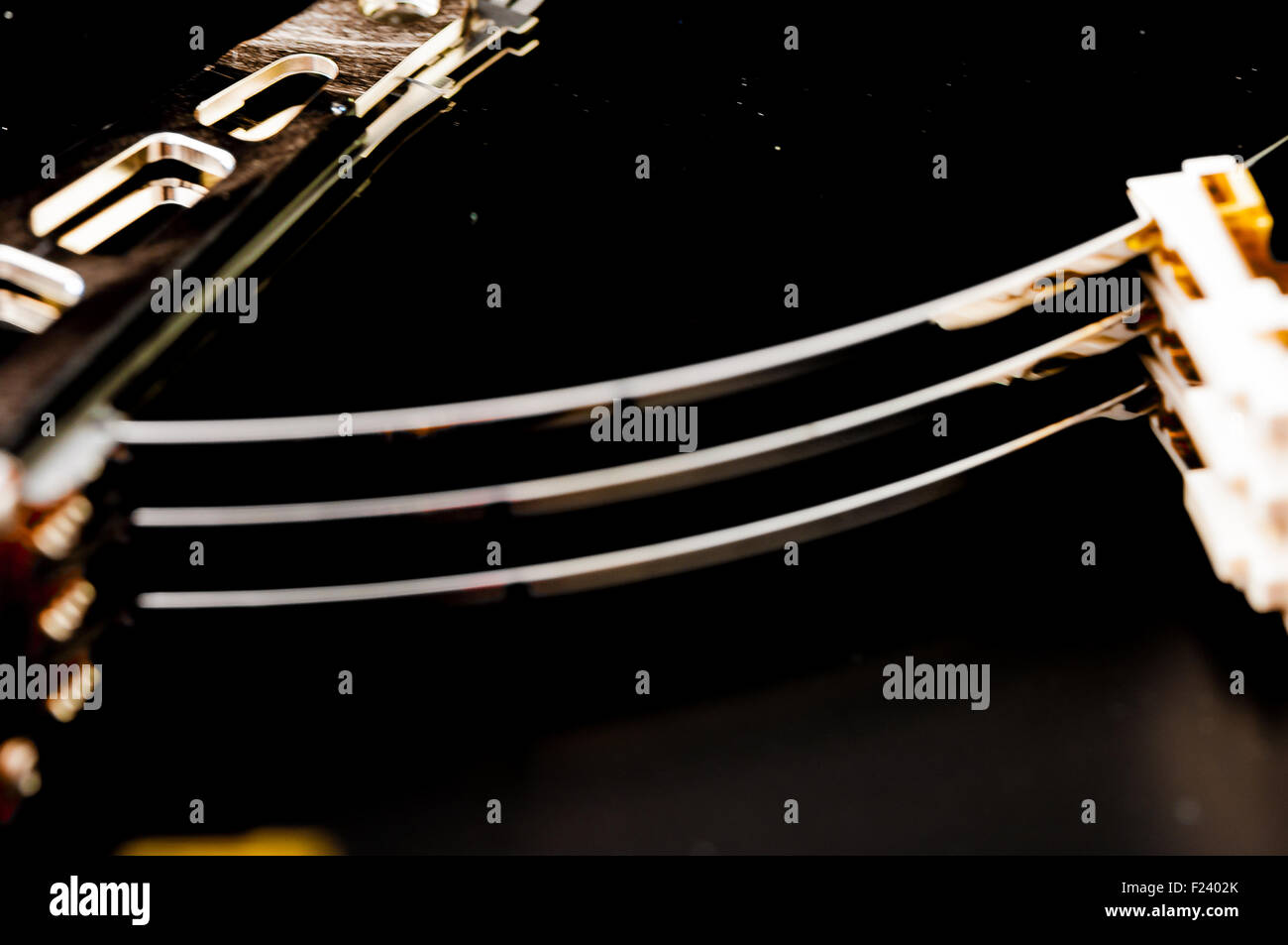 HDD Harddisk internals closeup datadisk reader surface Stock Photo - Alamy