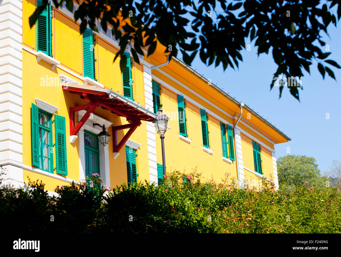 Yellow house in Trieste - Italy Stock Photo - Alamy