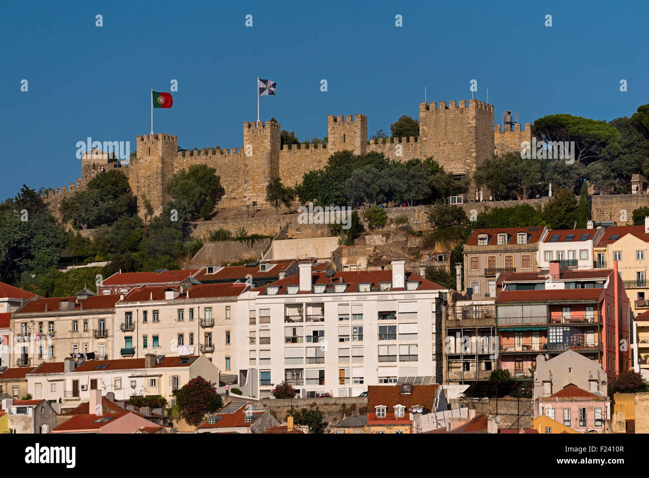 City view to Castle Lisbon Portugal Stock Photo - Alamy