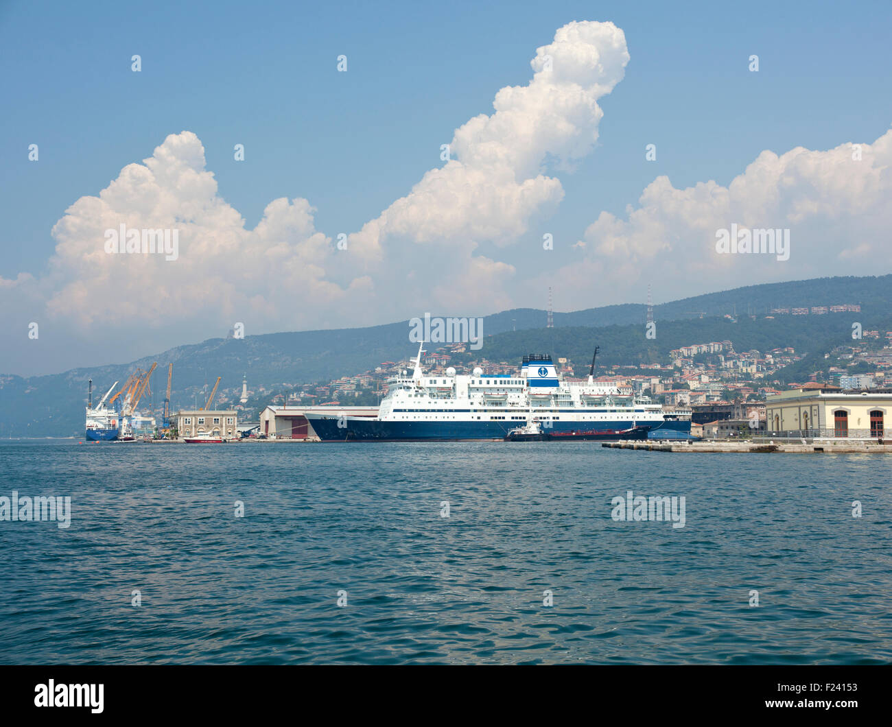 Ship in the sea, Trieste Stock Photo - Alamy