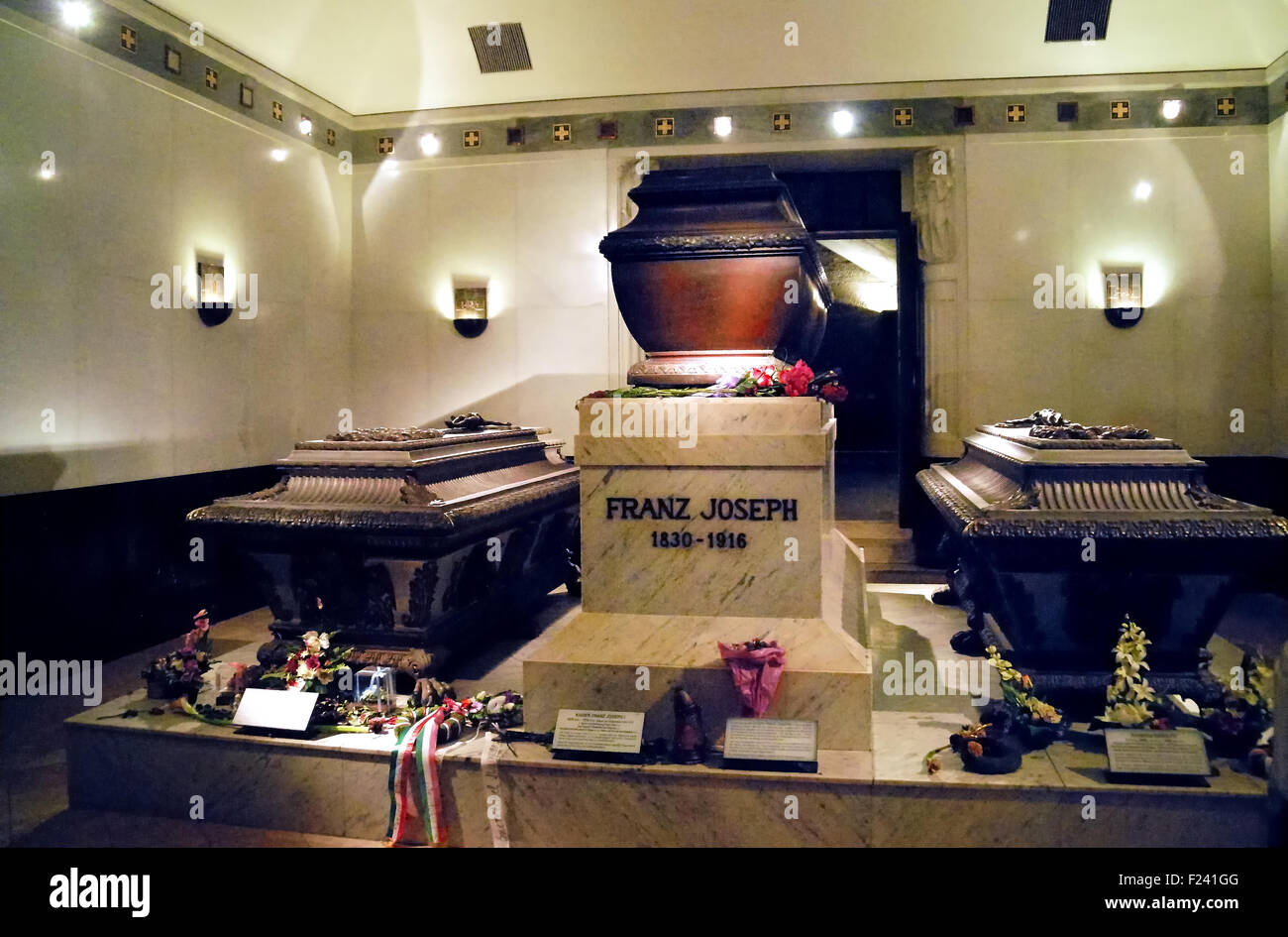 The Imperial Crypt (German: Kaisergruft) in Vienna, Austria, also ...