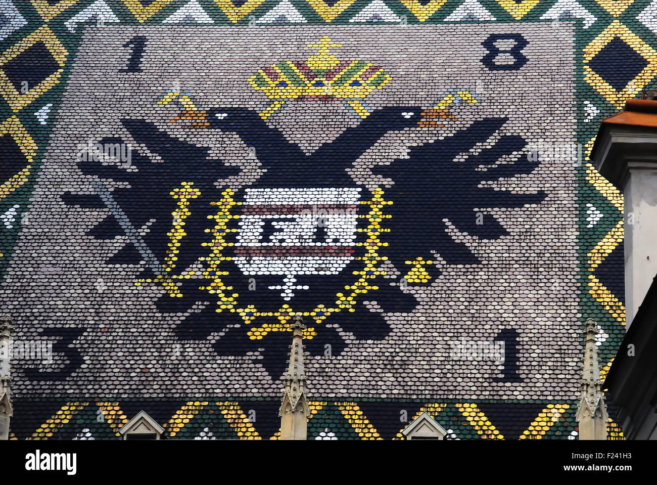 Vienna, Austria. St. Stephen's Cathedral. The roof tiles mosaic ...