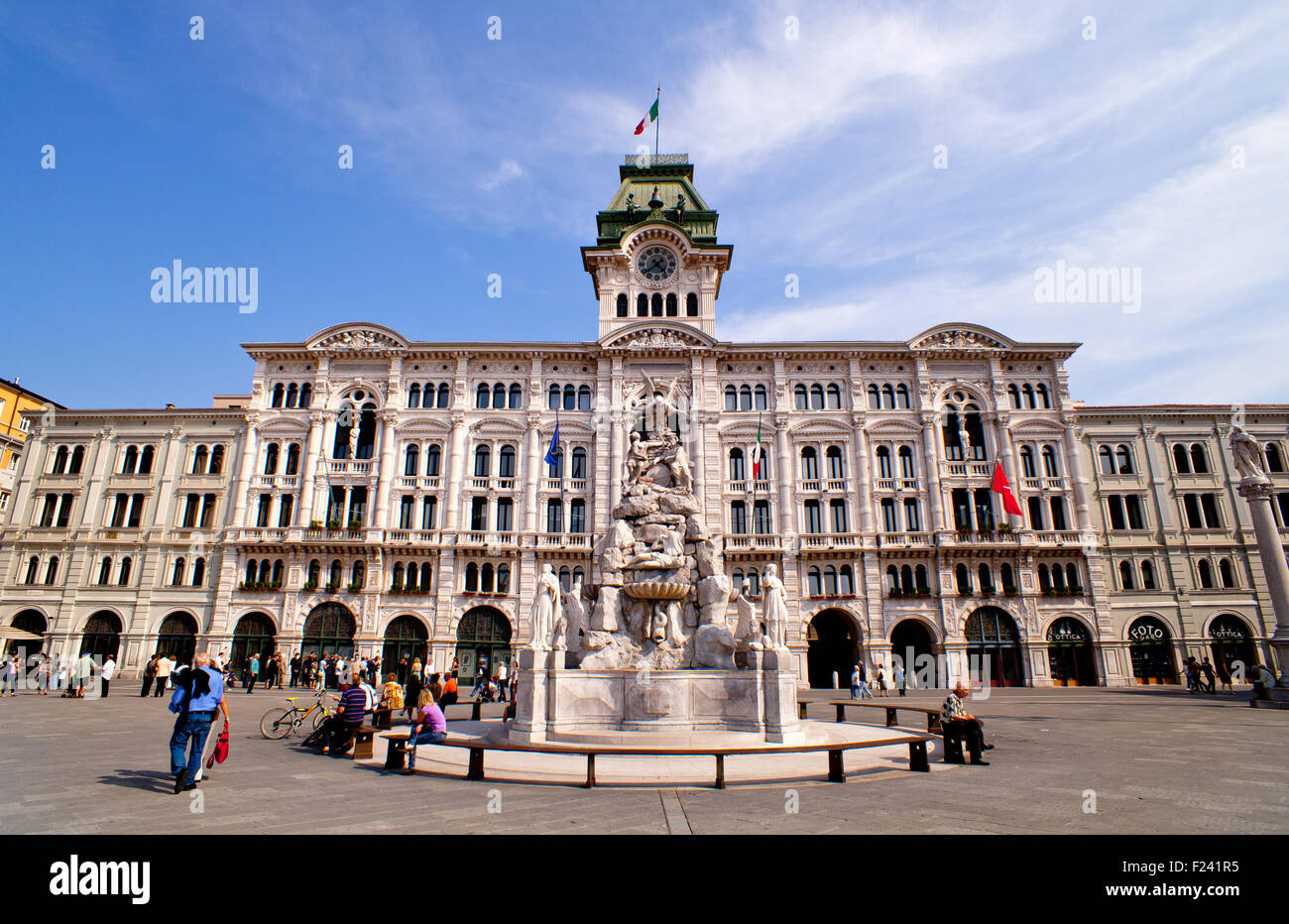 View of Piazza unità d'Italia, Trieste Stock Photo - Alamy