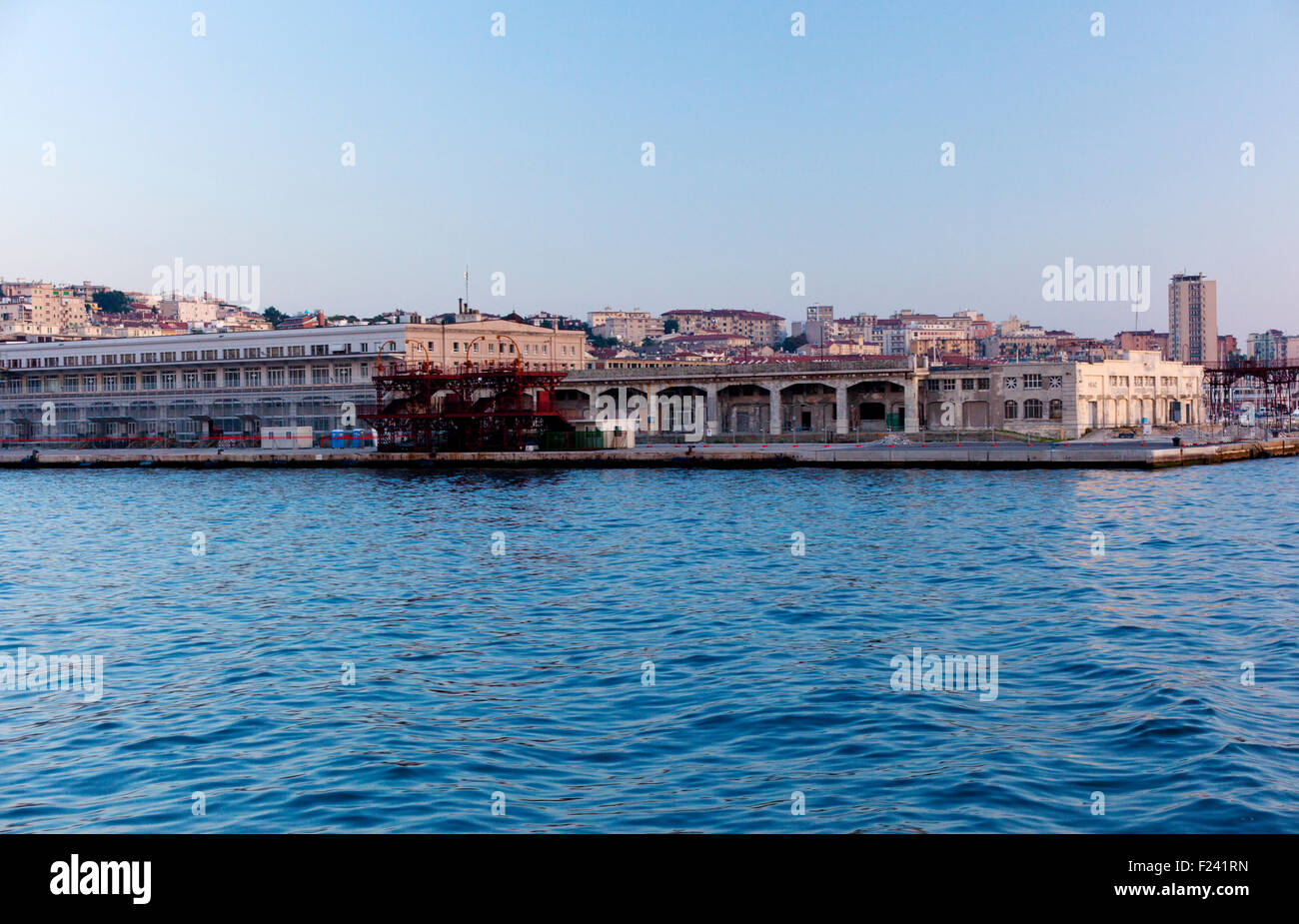 View of seaport, Trieste - Italy Stock Photo - Alamy