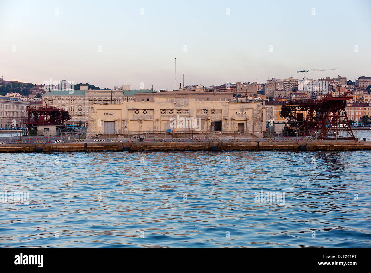 View of seaport, Trieste - Italy Stock Photo - Alamy