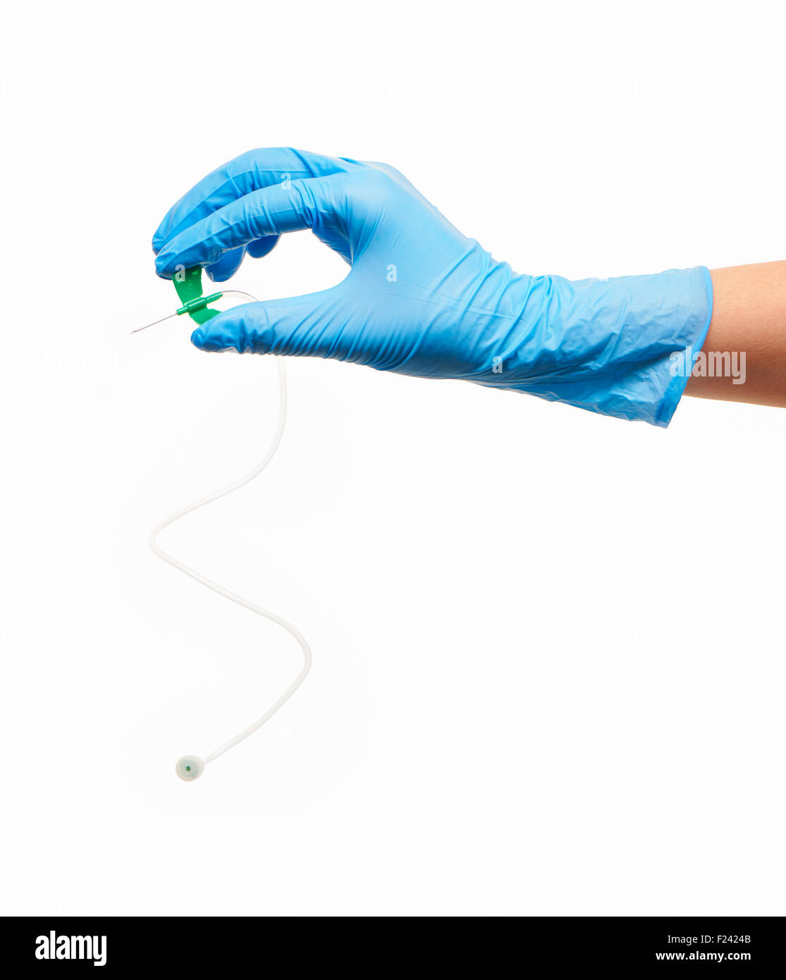Doctors hand in medical blue Cut Out Stock Images & Pictures - Alamy