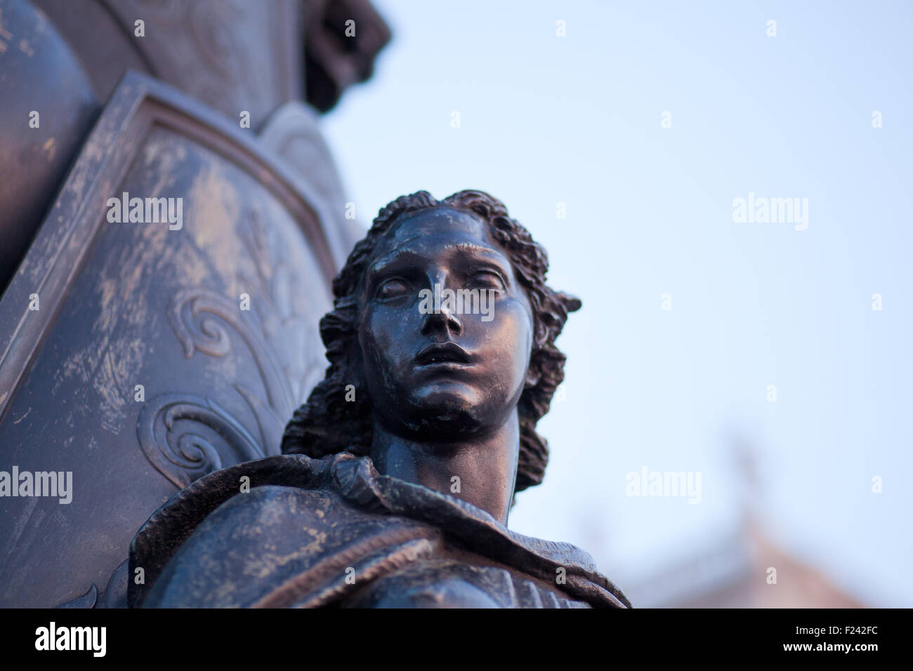 Bronze statue of a woman, Trieste. Italy Stock Photo - Alamy