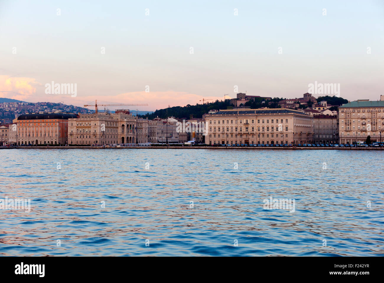 View of Trieste on the sea, Italy Stock Photo - Alamy