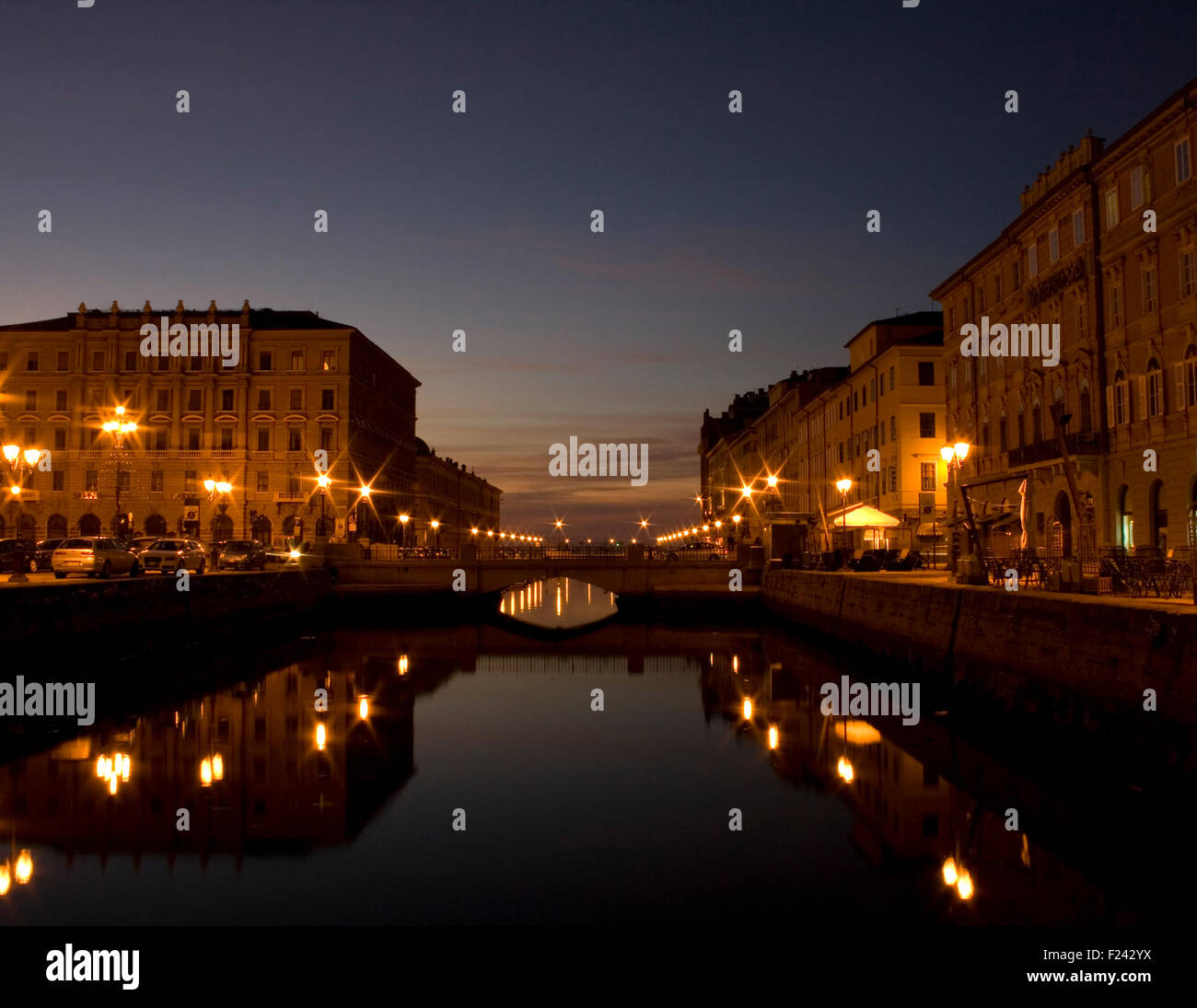 Ponte rosso at sunset, Trieste - Italy Stock Photo - Alamy