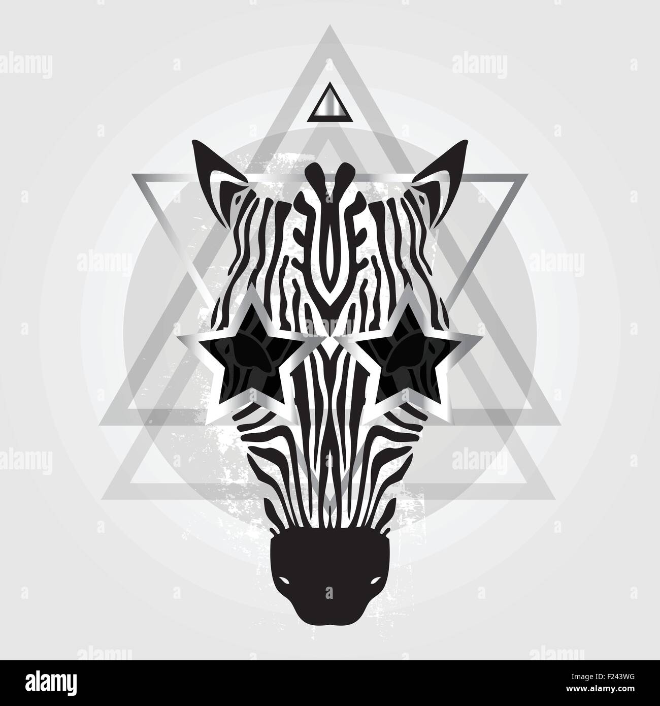 Zebra head. Tribal pattern Stock Vector Image & Art - Alamy