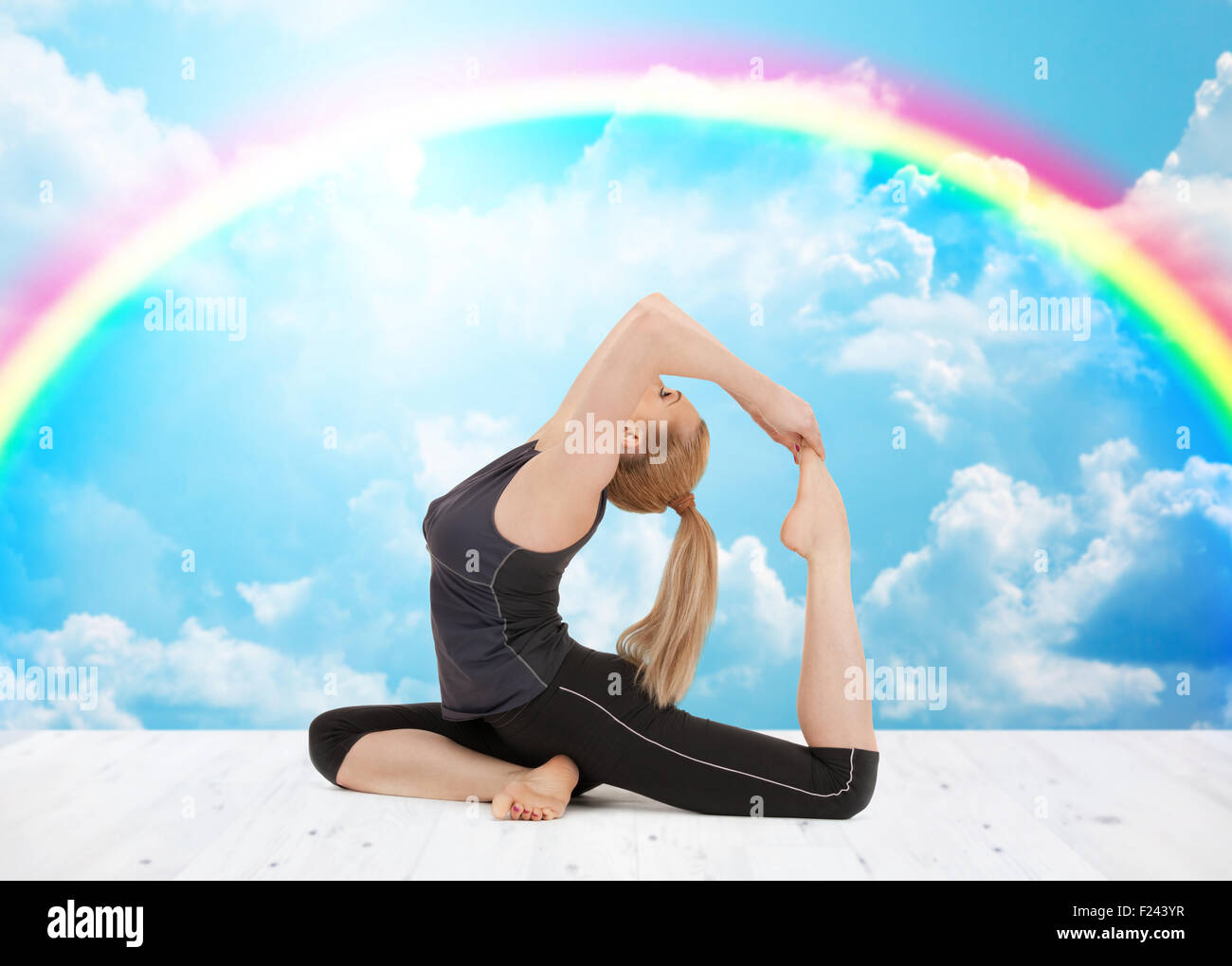 Doing rainbow exercise hi-res stock photography and images - Alamy