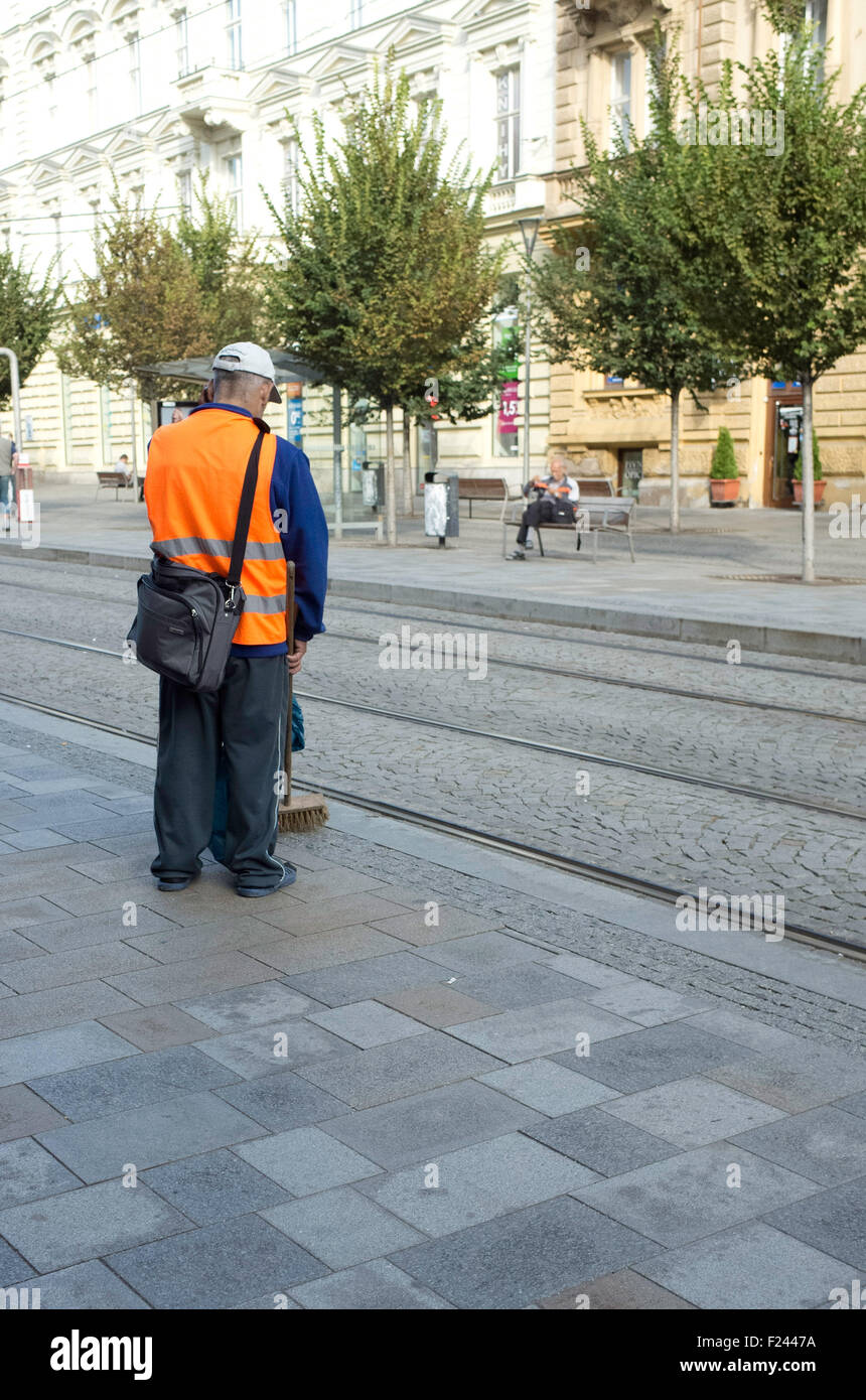 Street sweeper man hi-res stock photography and images - Alamy