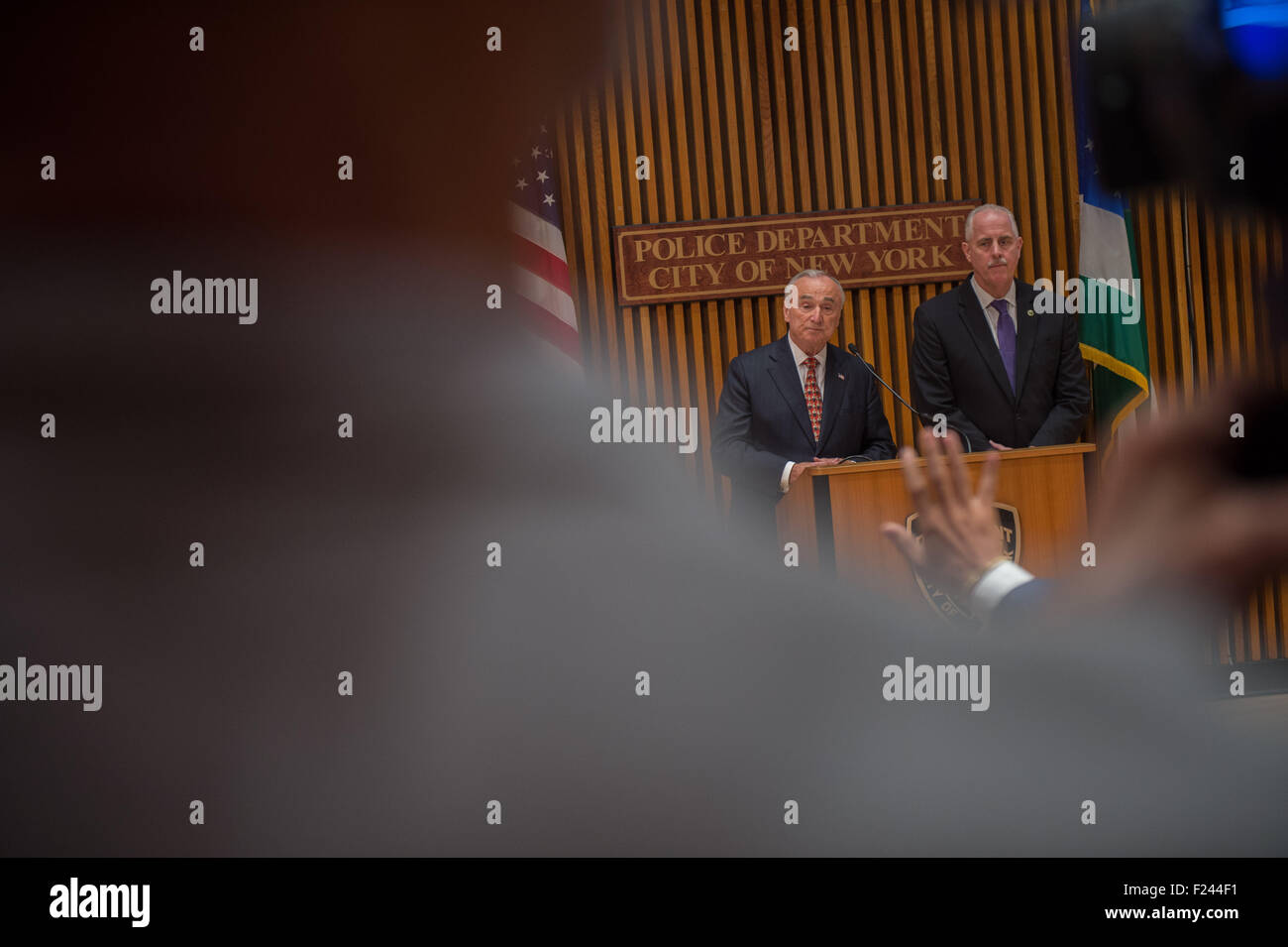 New York, USA. 10th Sep, 2015. NYPD Commissioner WILLIAM BRATTON and ...