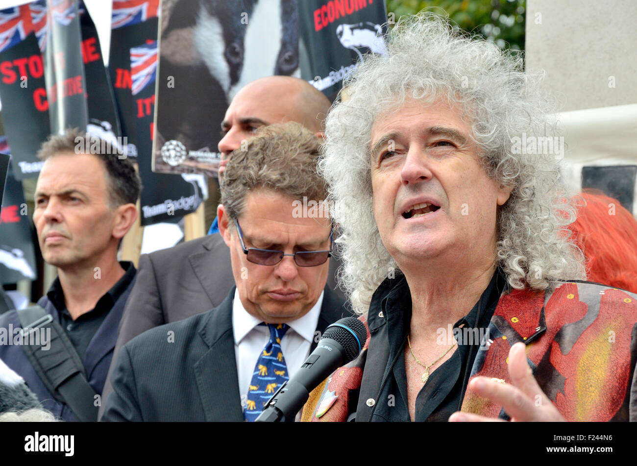 Brian May, former Queen guitarist, speaking at the Protest Against the ...