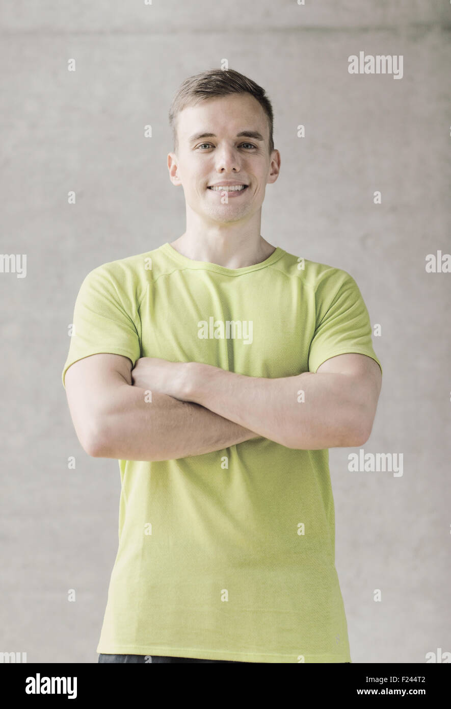 smiling man in gym Stock Photo - Alamy