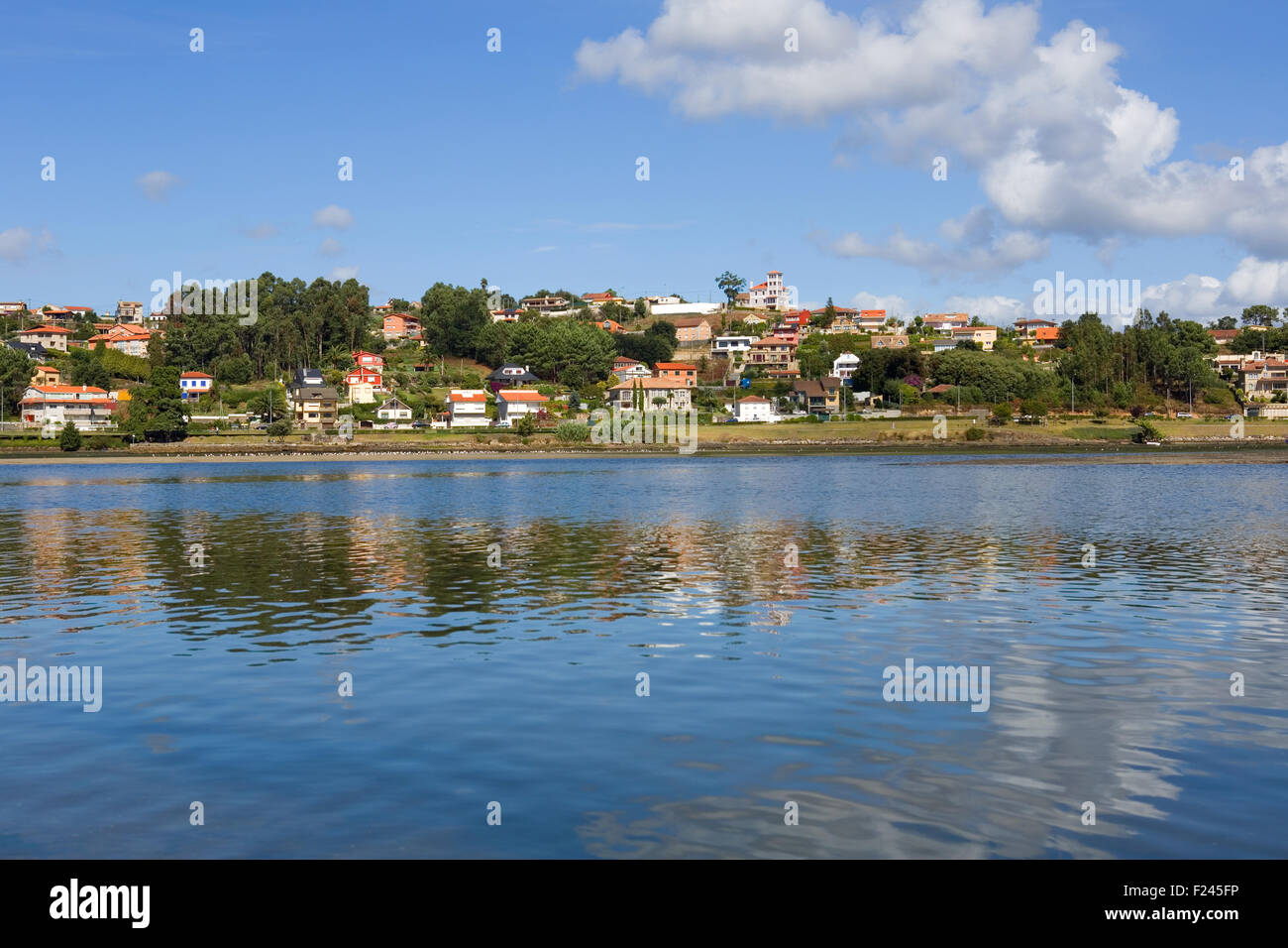 the bay of Baiona, Galicia, Spain Stock Photo - Alamy