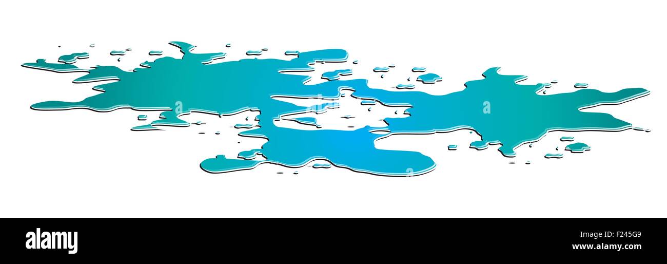 The puddle of water spill isolated over the white background Stock ...