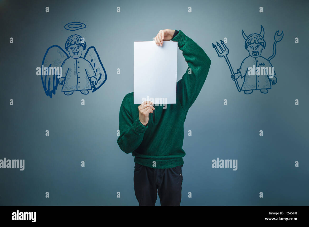 a boy of twelve European appearance in a suit holding a blank sh Stock ...