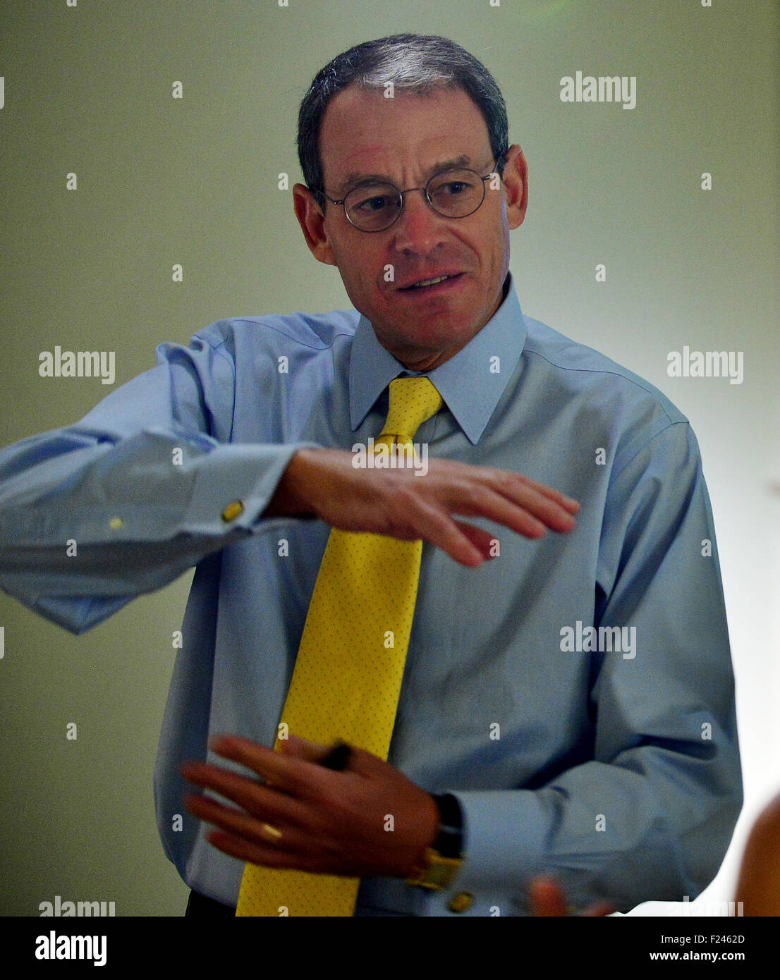 Daniel Silva attends a talk and book signing of his new book 'The ...