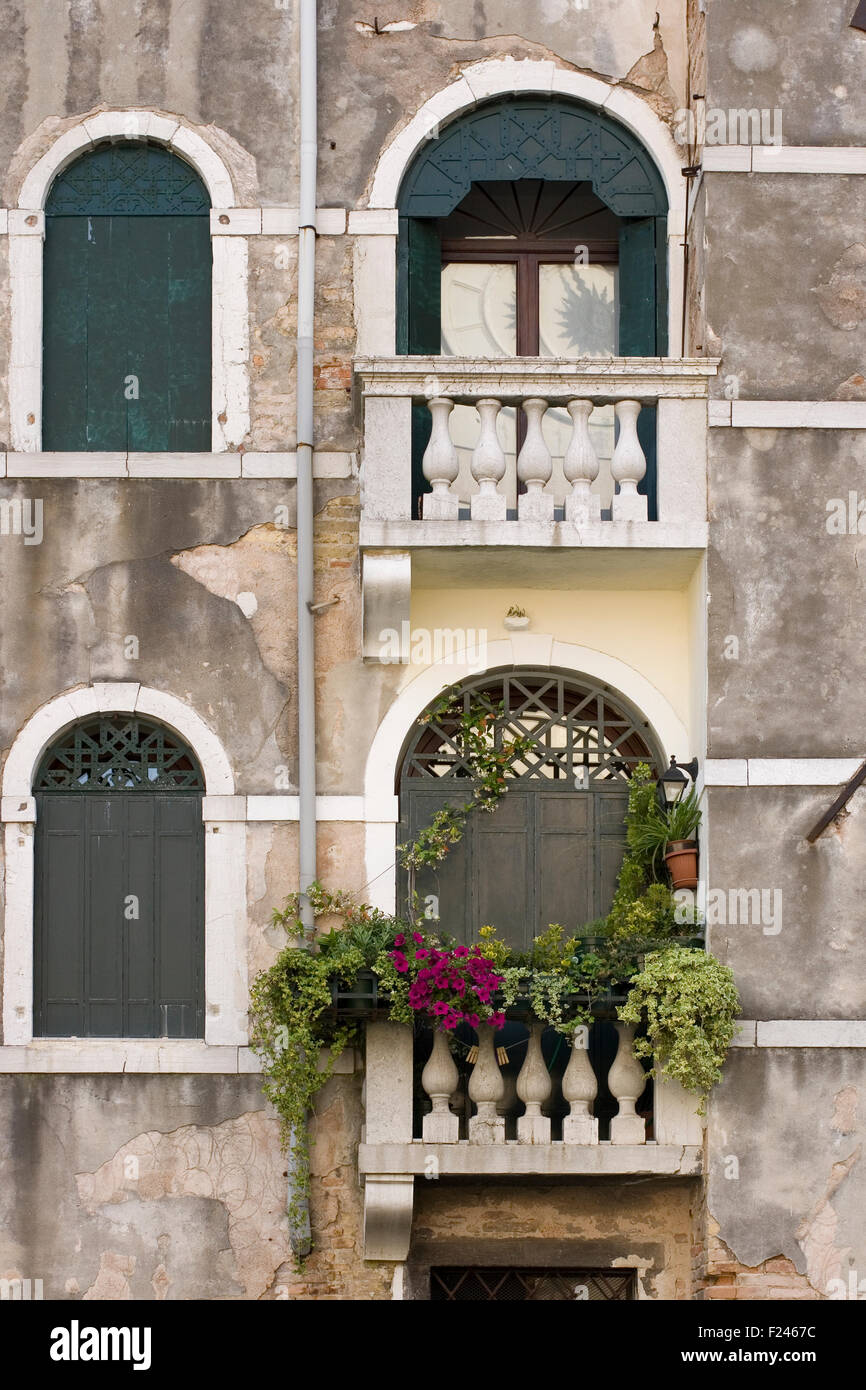 View of typical Venice windows Stock Photo - Alamy