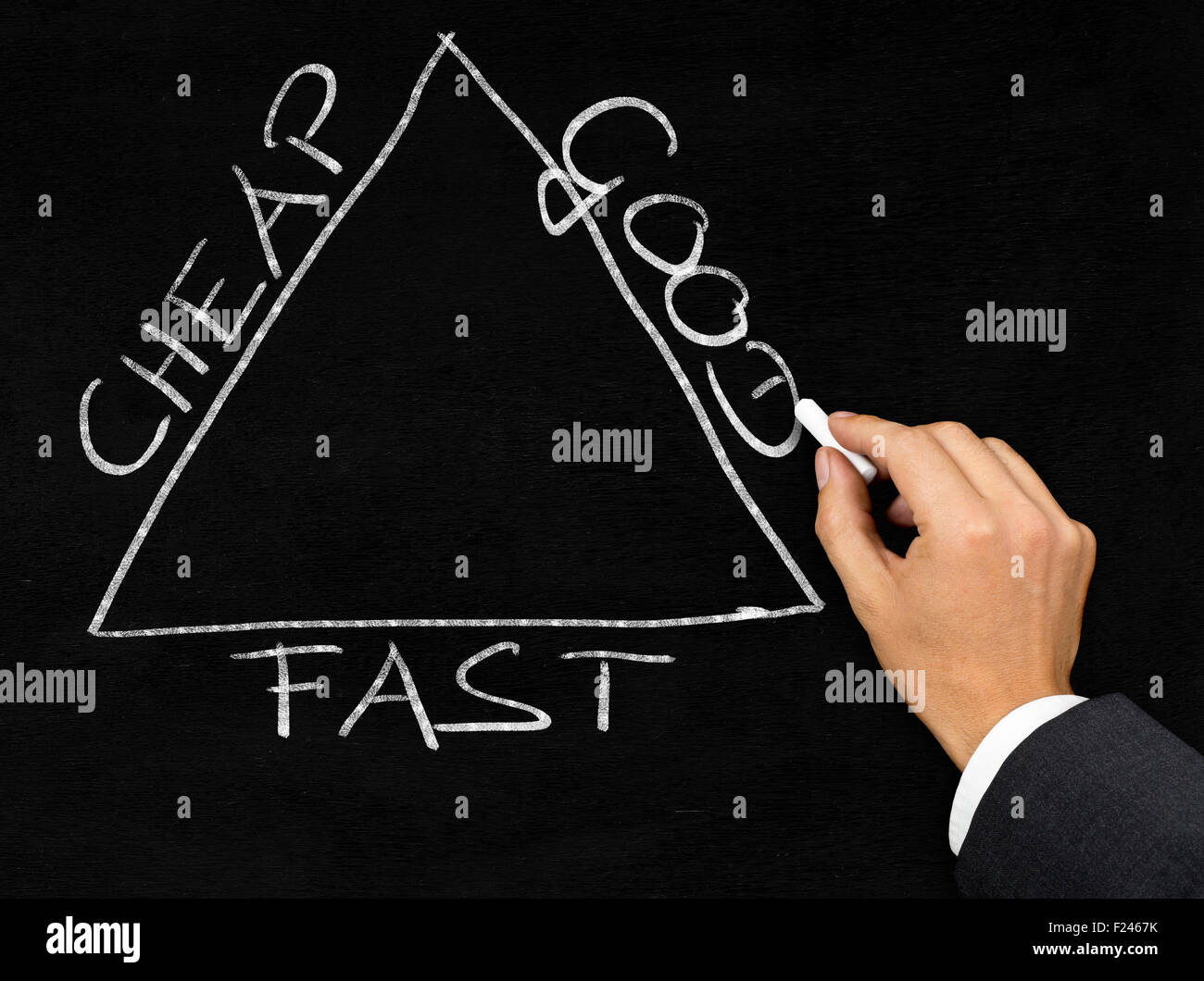 Man drawing triangle hi-res stock photography and images - Alamy