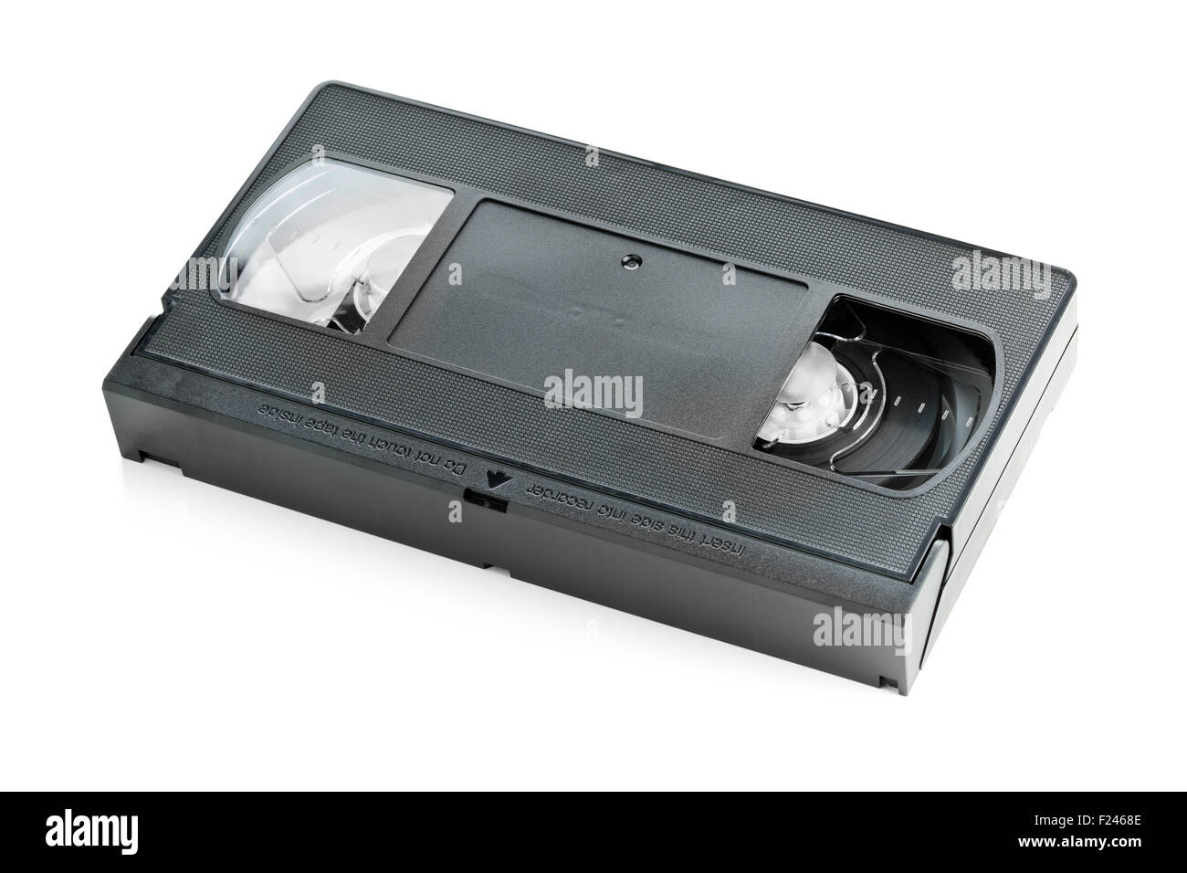 Analog video home system (VHS) tape over white background Stock Photo ...