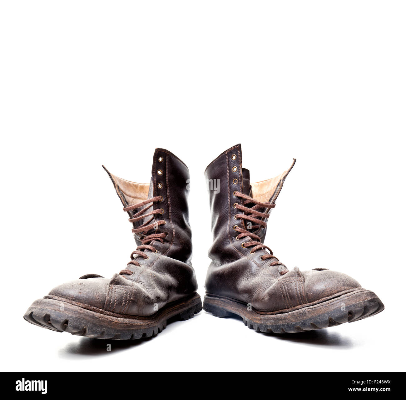 combat boot isolated on white background Stock Photo - Alamy
