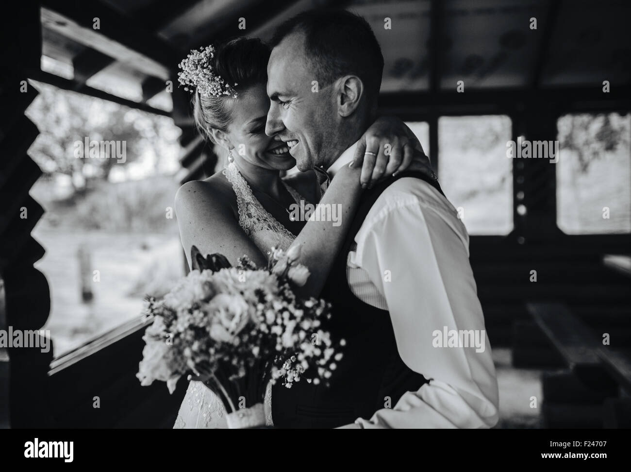 Wedding couple together Stock Photo - Alamy