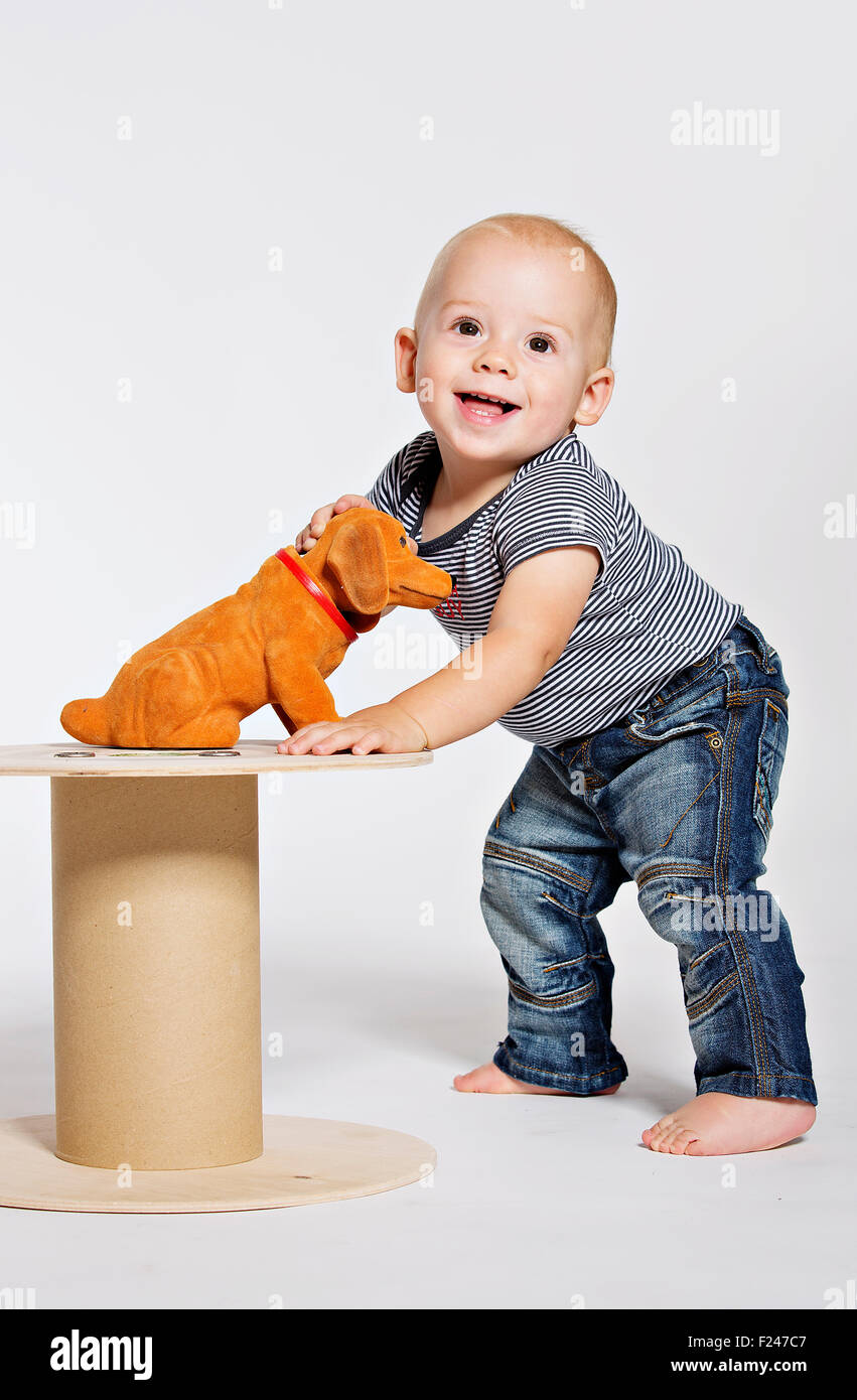 1-year-old child, one year, 1st year, toy Stock Photo - Alamy