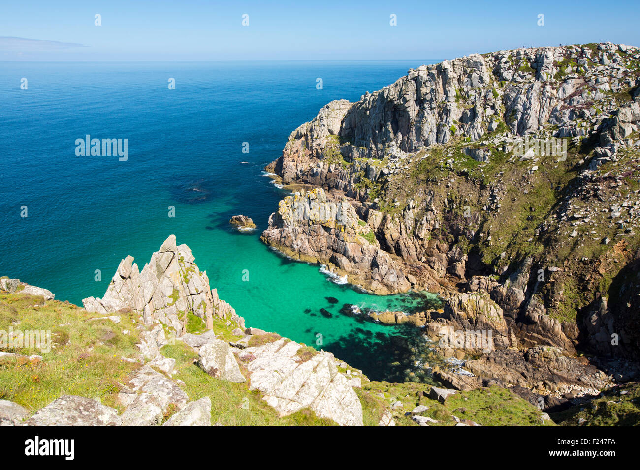 Granite sea cliffs at Bosigran on Cornwall's North Coast, UK Stock ...