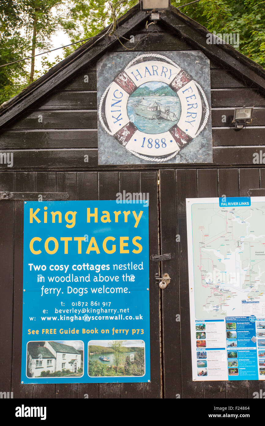 The King Harry Ferry which crosses the River Fal, connecting Falmouth ...
