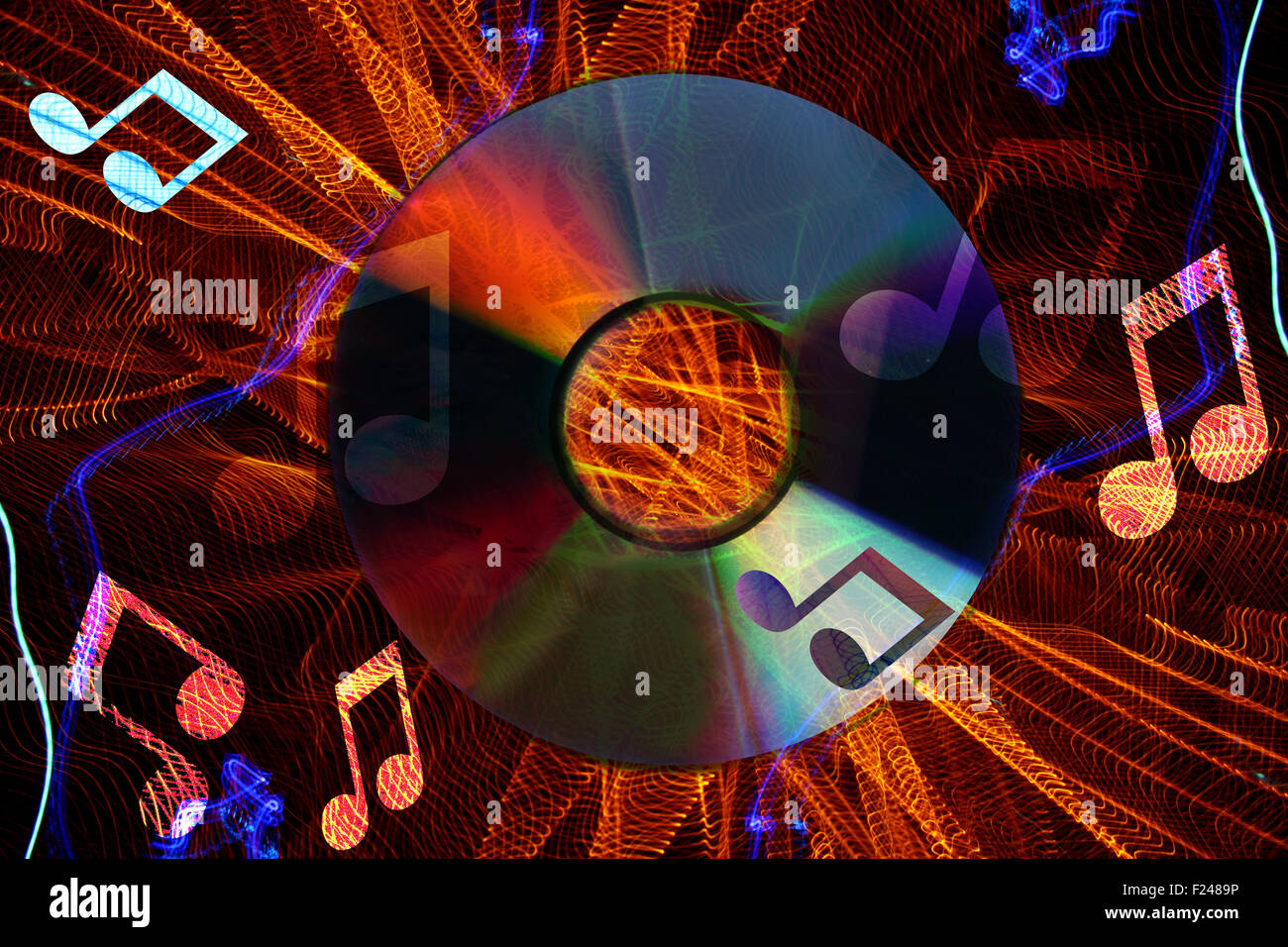 An abstract background for digital entertainment with soundwaves and ...