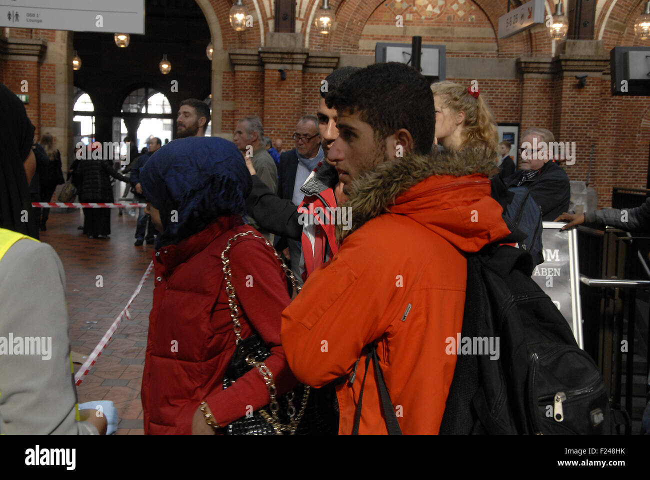 Copenhagen, Denmark. 11th September, 2015. Refugees from various ...