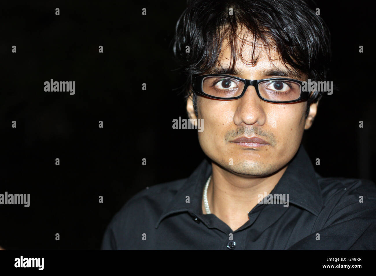 Portrait Indian Man Wearing Glasses High Resolution Stock Photography ...