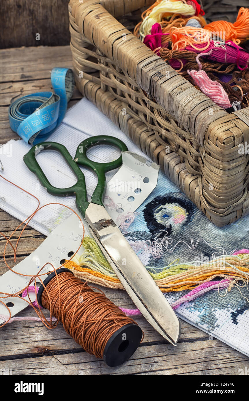 Hand embroidering silk hi-res stock photography and images - Alamy