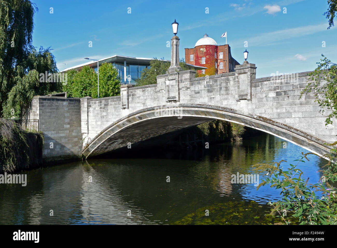 Whitefriars Bridge across the River Wensum, Norwich, with Jarrold ...